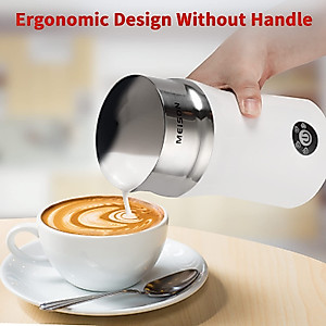 Electric Milk Frother, 4 IN 1 Electric Milk Steamer, Automatic Warm and Cold Milk Foam Maker, 8.4oz/250ml, Stainless Steel Milk Warmer for Latte, Cappuccinos, Macchiato, Hot Chocolate Milk