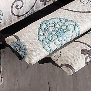 Great Deal Furniture Dufour White and Blue Floral Fabric Recliner