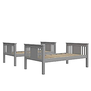 DHP Dorel Living Dylan Twin Wood Bed for Kids, Gray Bunk
