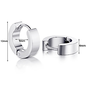 3 Pairs Stainless Steel Hoop Earrings for Women Men Minimalist Huggie Earrings Gold Silver Black Hypoallergenic Tiny Cartilage Hoop Earrings