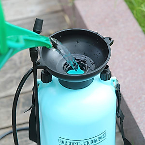 CLICIC Lawn and Garden Portable Sprayer 2 Gallon/8 L- Pump Pressure Sprayer Includes Shoulder Strap Blue.