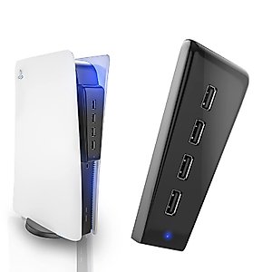 PS5 USB HUB, PS5 USB Extender, USB High-Speed Expansion Hub Charger Compatible with Playstation 5 Game Console