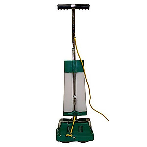 BiSSEll BigGreen BGFS5000 Portable Two Brush Floor Scrubber & Polisher, Polypropylene, 13"" W x 7"" D x 44"" H, White & Green