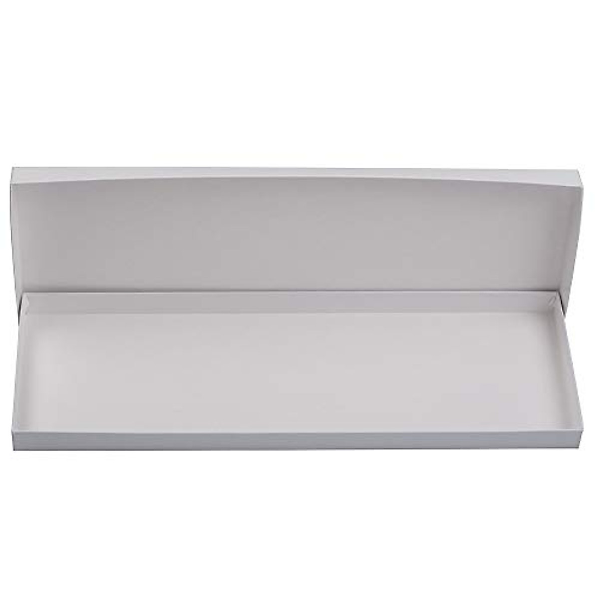 JAM PAPER Glossy Tie Box - 14 1/4 x 4 3/4 x 3/4 - White - Sold Individually
