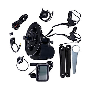 TSDZ2B 48V 500W Mid Drive Motor Ebike Concversion Kit Electric Bike Torque Sensor DIY Central Motor with VLCD5 for Bottom Bracket 68/73MM MTB City Road Bicycle