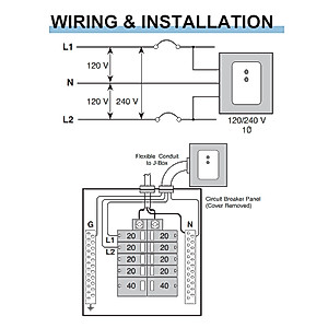 Whole House Surge Protector, Briidea Type 2 Single Phase 120/240 Volt Panel Whole House Surge Protection, Light Commercial/Residential Grade, in NEMA 1 Enclosure