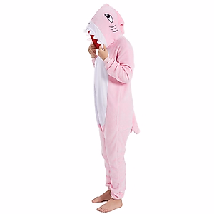 UVIPC Adult outfit Cartoon Shark Grey Blue Pink Unicorn Helloween Christmas Party Cosplay outfits Costume Sleepwear