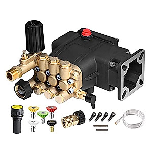 YAMATIC Horizontal Triplex Pressure Washer Pump 3/4" Shaft 3300 PSI @ 3.0 GPM 5.5-8 HP Replacement for Most Brand Honda Simpson 90036 90039 and More