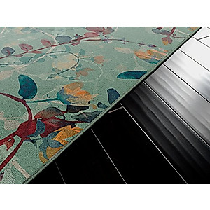 Brumlow Mills Catalina Fall Green Floral Area Rug for Home Decor, Living Room Carpet, Kitchen Mat, Patio or Entryway Rug, 3'4 x 5'