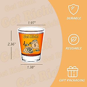 HOMEYUT Shot Glasses, 1.5oz Color Changing Shot Glasses Set of 4/Super Cute Ornate Shot Glasses/Funny Glasses/Heavy Base Shot Glass Set/Tequila Shot