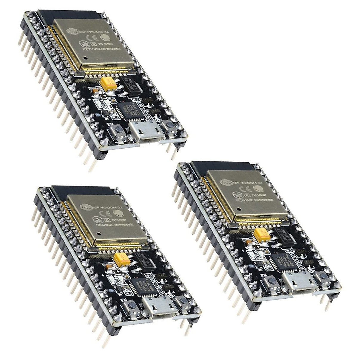 Aideepen ESP32-CAM W-BT Board+3 Pcs ESP-WROOM-32 Development Board