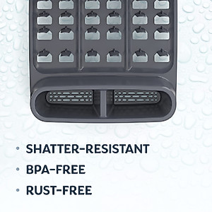 Rubbermaid Dish Drying Rack with Drainboard, Raven Grey, 2-Piece Set