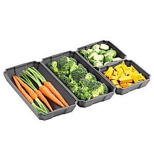 Silicone Sheet Pan Set, XOMOO 2023 puls size 4PCS Nonstick Silicone Dividers for Baking Trays, Baking Pan Dividers, Baking Cooking Accessories for Oven Dinner Prep, Dishwasher Safe Air Fryer Safe