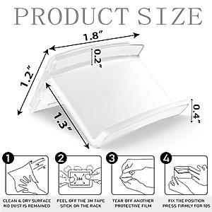 Diamerd Hat Rack for Wall (14-Pack) - Headband Holder for Disney Mickey Ear, Adhesive Hat Hooks, No Drilling Hat Organizer Cowboy Hat Holder, Strong Hat Hanger for Closet (Transparent)