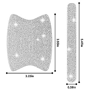 Vaincre Bling Car Door Handle Protector 10PCS Rhinestone Car Door Handle Scratch Protector, Bling Car Accessories Fit Most Cars, Vehicles, Car Side Rearview Mirror