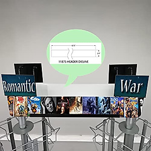 FixtureDisplays® DVD, CD, BlueRay, Literature,Greeting Card Postcard Rack Display High Capacity 64 Adjustable Pockets 5.1" to 10.6" Wide, up to 8" Tall Cards 11875NEWNPF