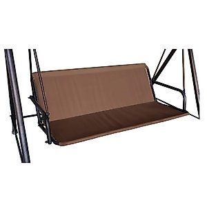 J&C Patio Swing Seat Cover Replacement 600D Heavy Duty Swing Cushion Cover Outdoor Swing Seat Support Waterproof Fade Resistant for 3 Seater Durable Swing Covers for Frame (63x22x22in)