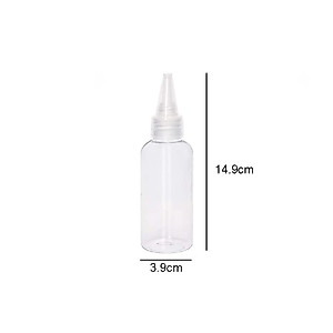 lasenersm 3 Pieces Plastic Squeeze Bottles 3.4oz Small Squeeze Bottles Plastic Bottles Applicator Mini Empty Squirt Bottle with Top Cap for Paint Art Craft Liquids Lotion Glue, Transparent