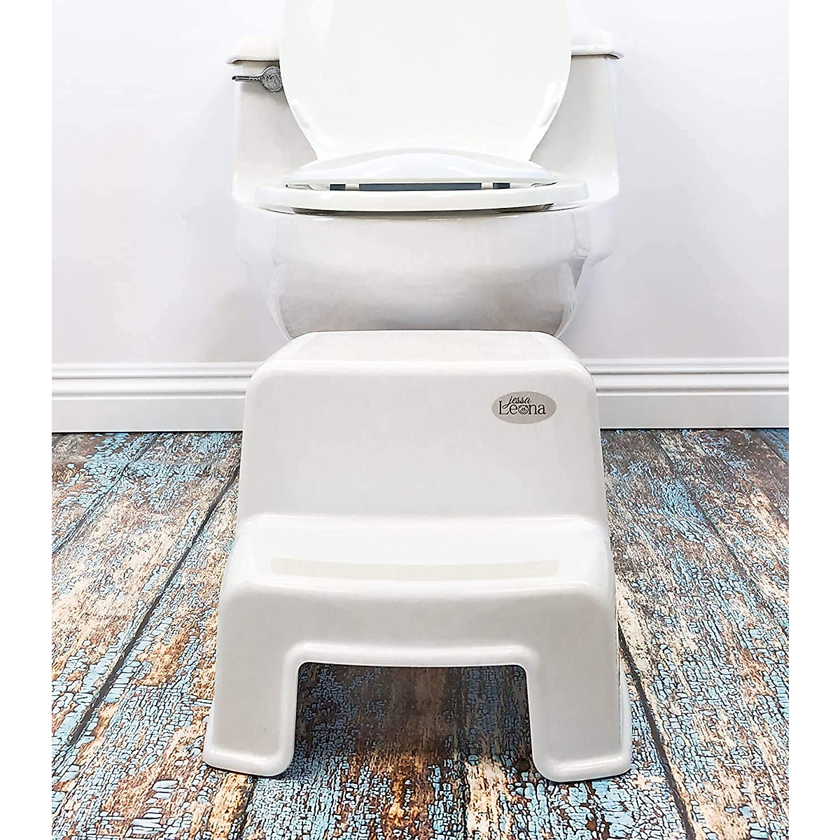 Dual Height 2 Step Stool for Kids | Slip Resistant Soft Grip Toddler's Stool for Potty Training and Use in The Bathroom or Kitchen | BPA Free for Comfort and Safety (2 Pack, Grey)