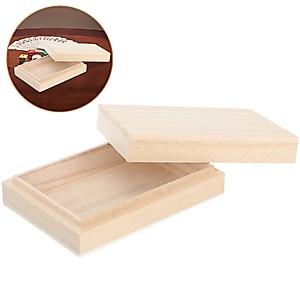 Cabilock Wooden Poker Cards Storage Box Empty Poker Cards Case for Travel Games
