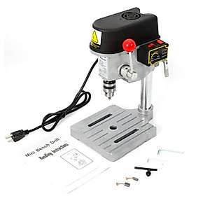 Mini Bench Electric Drill Press, Drill Press Rotary Tool Workstation Stand with Wrench Power Tools 1mm-10mm Mini Portable Drill Press Ideal for Drilling Vertical & Angled Holes - Bench Drill