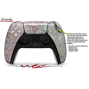 WraptorSkinz Skin Wrap compatible with Sony PS5 DualSense Controller Marble Granite 08 Pink (CONTROLLER NOT INCLUDED)