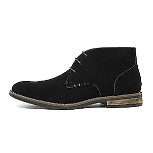 Bruno Marc Men's Black Casual Suede Leather Chukka Dress Boots Lace Up Desert Boots Size 10.5 M US URBAN-01