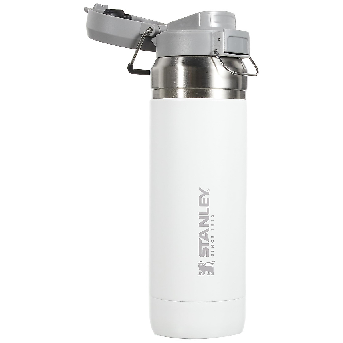 STANLEY Quick Flip Stainless Steel Water Bottle .71L / 24OZ Polar – Leakproof Insulated Water Bottle - Push Button Locking Lid - BPA-Free Thermos Flask - Cup Holder Compatible - Dishwasher Safe