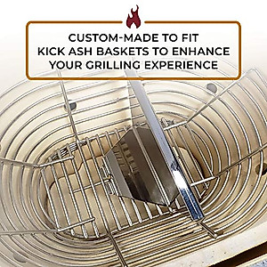 Kick Ash Basket Charcoal Barbecue Ash Basket, Large BBQ Divider for Large Big Green Egg, Classic Joe, Primo Oval X-Large, and Vision Kick Ash Grill Baskets - Designed in Wisconsin