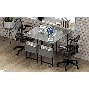 Pamray 32 Inch Computer Desk for Small Spaces with Storage Bag, Home Office Work Desk with Headphone Hook, Small Office Desk Study Writing Table