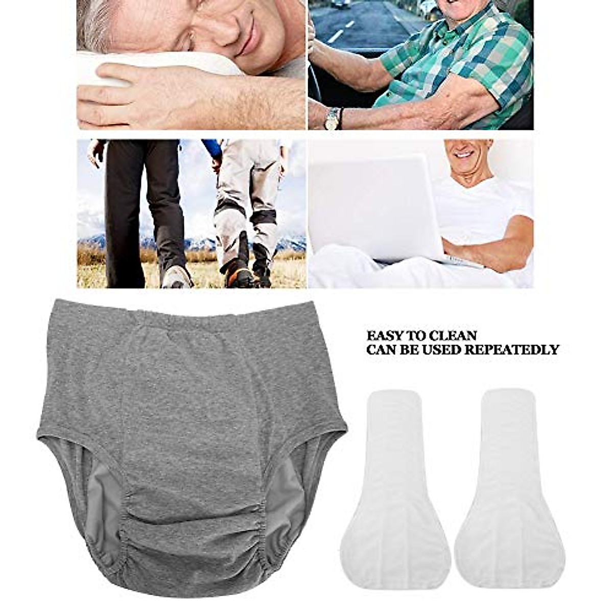 Adult Cloth Diaper, Soft Cloth Diapers for Adults Elderly Cloth Diaper Nappy Care Incontinence Care Panties Reusable Cloth Diaper Cover Washable Underwear for Elderly Patients Pregnant Women Pants (L)