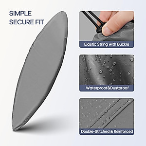 Relaxyee Kayak Cover Waterproof Kayak Canoe Cover Storage Dust Cover UV Protection Paddle Board Cover Fishing Boat Sunblock Shield for Outdoor Storage