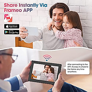 Digital Picture Frame, 10.1 Inch WiFi Digital Picture Frame Share Photos and Videos from Anywhere, Touch Screen Display- Gift for Friends and Family (Black108)