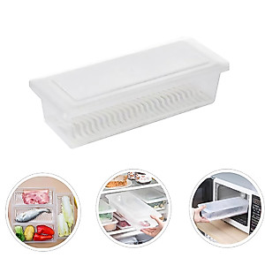 2PC Fruit Storage Containers for Fridge - 1.5L Produce Saver Containers for Refrigerator with Removable Drain Tray Keep Fresh for Produce, Bacon, Fruits and Vegetables