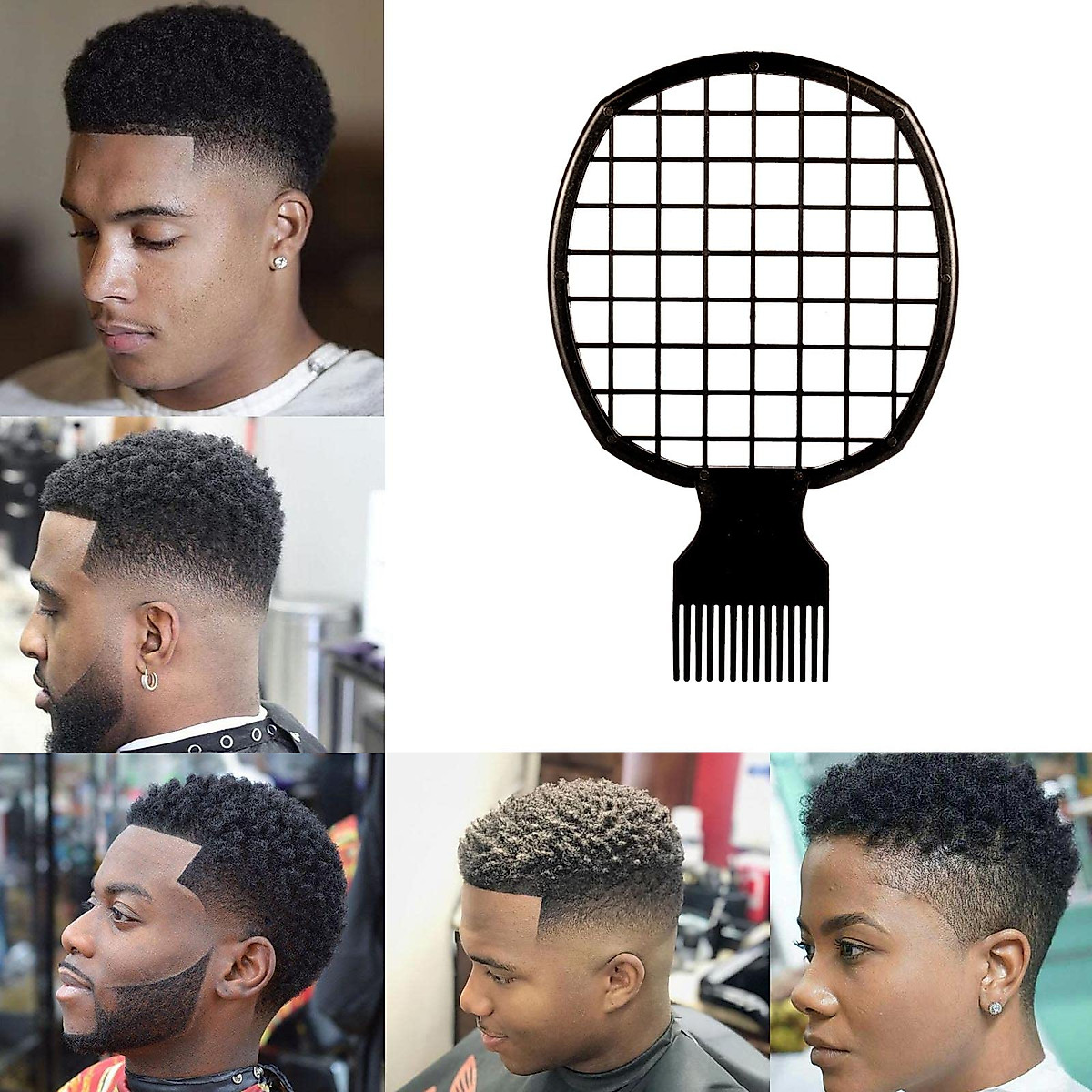 Selalu 2Pcs Twist Combs, Upgraded Hair Brush for Curls - Better Than Sponge for Men and Women (Black)