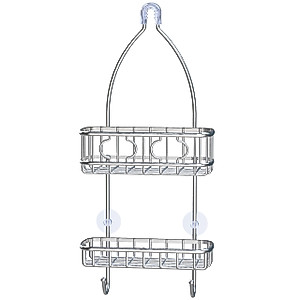 Simple Houseware Stainless Steel Bathroom Hanging Shower Head Caddy Organizer (22 x 10.2 x 4.2 inches)