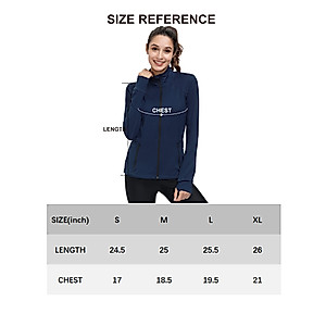 Dolcevida Womens Sports Jackets Zip Up Workout Yoga Jacket with Pockets