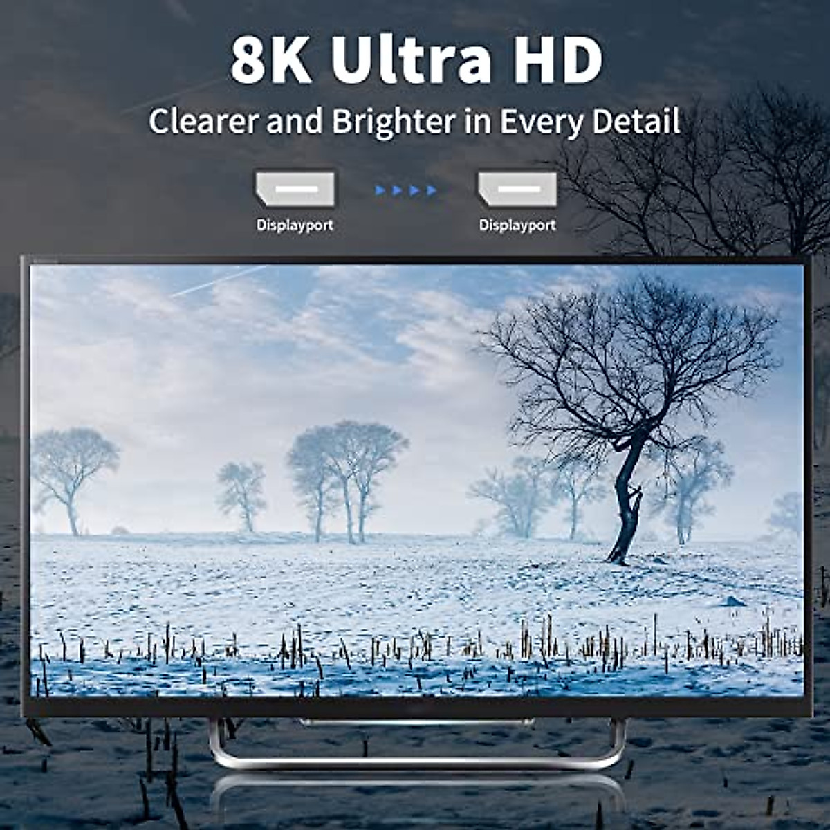 Poyiccot Right Angle Displayport 1.4 Cable, 90 Degree Displayport Extension Cable (8K/60Hz, 4k/144Hz), Short Displayport Male to Female DP 1.4 Cable Cord, Display Port 32.4Gbps for PC, Laptop, 15cm