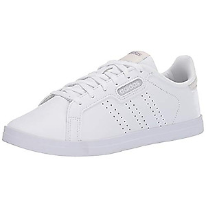 adidas Women's Courtpoint Cl X Tennis Shoe, White/White/Orbit Grey, 10