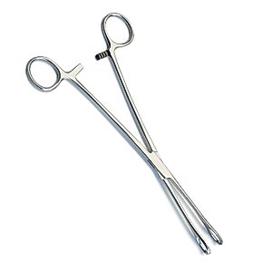 Grafco Foerster Sponge Forceps, Curved & Serrated Tips, 9.5" Long, 2734