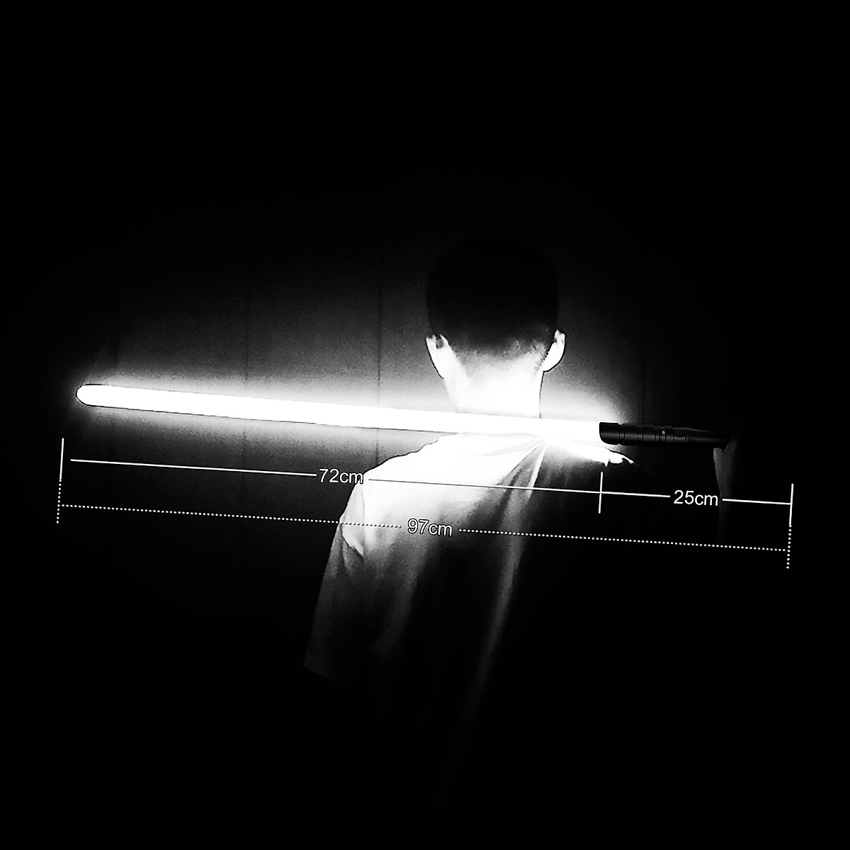 YDDSABER Pro Lightsaber, Jedi Sith Force FX LED Heavy Dueling, Rechargeable Light Saber for Adults & Kids, Metal Hilt, Loud Sound, High Light with FOC, Blaster (White)