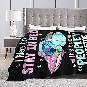 Shoutai Cartoon Blanket Ultra-Soft Throw Blankets Fleece Blanket Cozy Warm Flannel Blankets for Living Room Couch Bed All Season 50''x40''