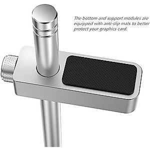 Graphics Card GPU Brace Support, Video Card Sag Holder Bracket, GPU Stand, Anodized Aerospace Aluminum (Silver)