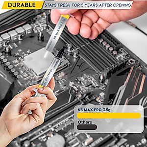 Nab Cooling Thermal Compound Paste for Heatsink 3.5g Maximum Thermal Conductivity, High Density, Easy Application Bonus Spatula, Noncorrosive (3.5g)