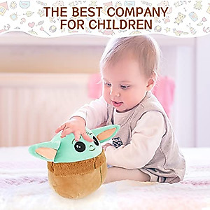 10 inch Baby Yoda Plush Baby Yoda Doll Stuffed Animal Pillow, Baby Yoda Squishmallow Plushie The Child Mandalorian Soft Plush for Kid Gifts