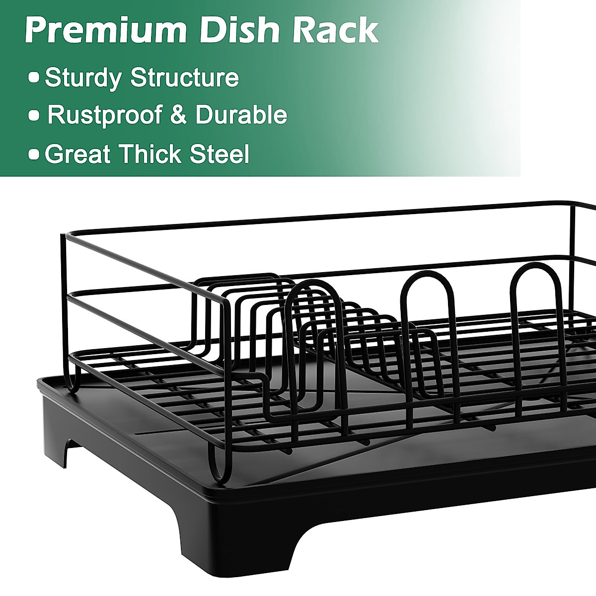 Dish Drying Rack, Space-Saving Dish Rack, Single Layer Cup Holder Dish Racks For Kitchen Counter, Drying Rack For Kitchen Sink, Collection Dish Drainer Board Utensil Holder Kitchen Dish Drying Rack