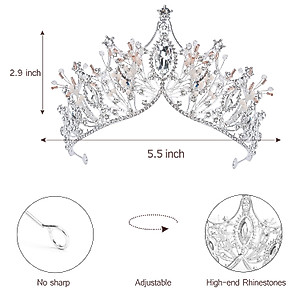 Birthday Crowns for Women, Birthday Sash and Tiaras for Women, Happy Birthday Queen Crown and Tiara, Crowns for Women Silver, Birthday Accessories for Women, Birthday Decorations for Women