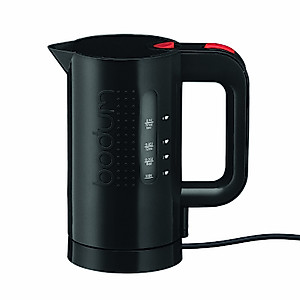 Bodum Bistro Electric Water Kettle (17 Ounce) and Brazil French Press Coffee and Tea Maker (12 Ounce), Black