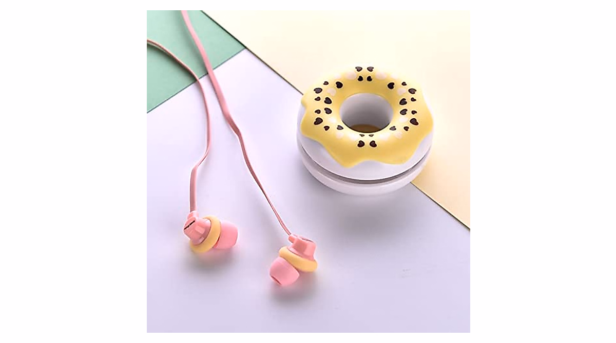 Cute Kid Earbuds with Mic & Volume Control - Fun Macaron Design