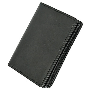 Marshal® RFID Blocking Mens Leather Expandable Business Card Case Wallet